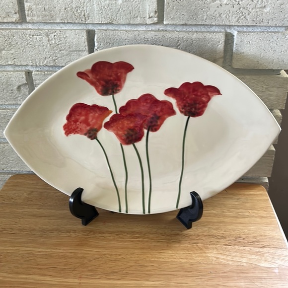 Fitz and Floyd | Dining | Fitz Floyd Poppy Platter | Poshmark